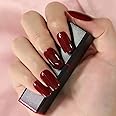 Amazon.com: iBeautying Press on Nails - Press On Nails - Burgundy ...