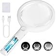 Amazon.com: 30X Charge Magnifying Glass with Light, NUEYiO 4.33Inch ...