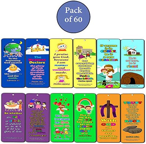 Powerful God Memory Verse Bookmarks (60-Pack) – Great Way for Kids to ...