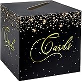 Amazon.com: LIKAJON 1 Pack Black and Rose Gold Card Box for Party, 8.7 ...