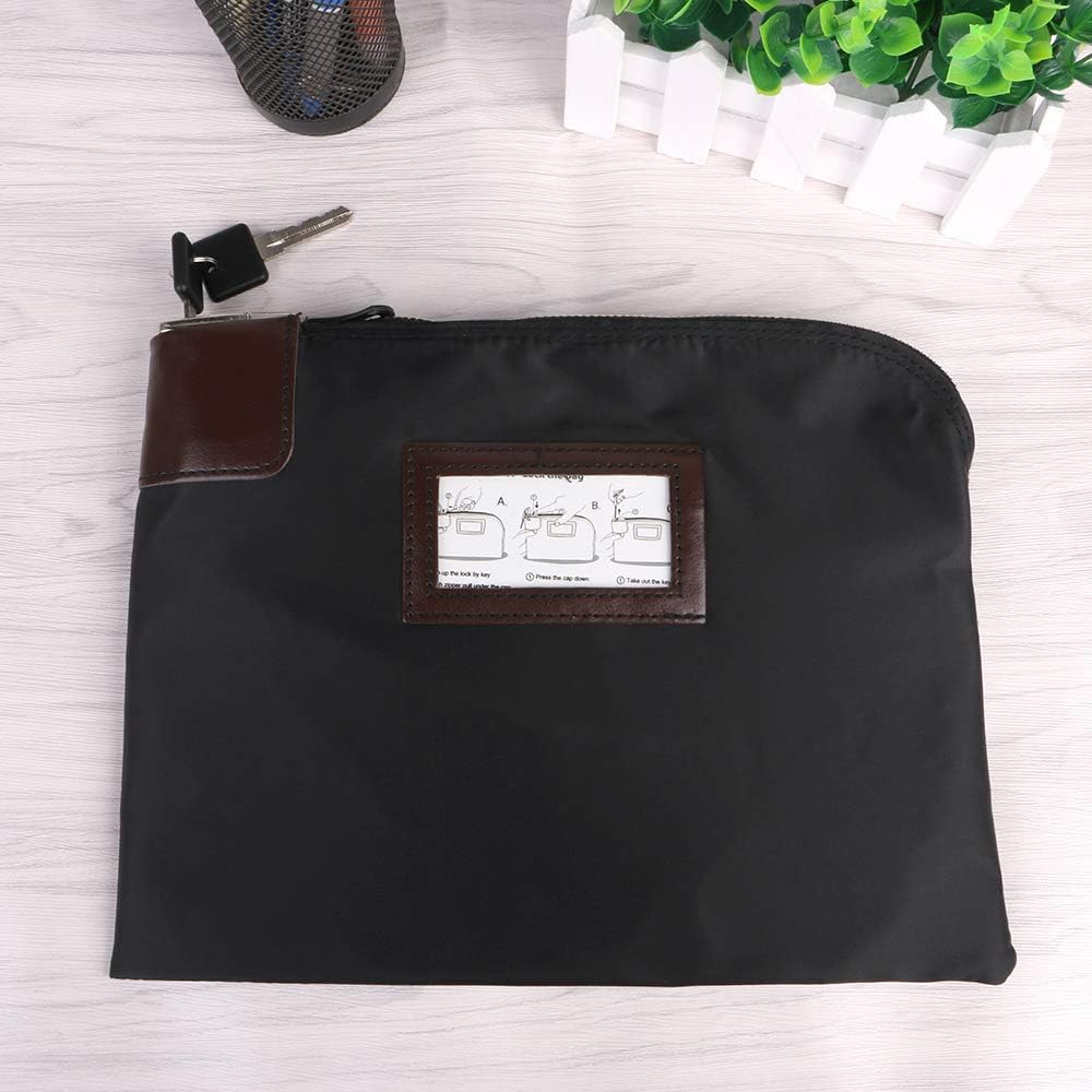 Amazon Brand -Eono Locking Security Money Bag, Cash Bag with Key Lock ...