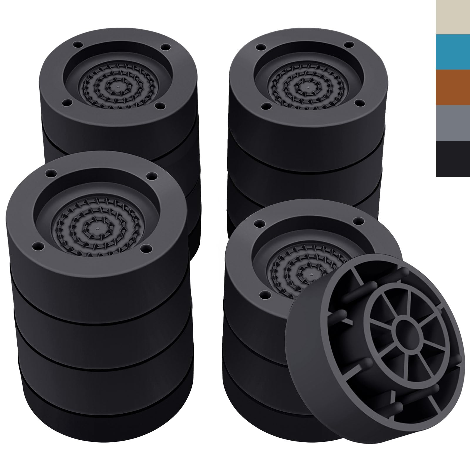 ANNKUT Furniture Risers 3 inch?Round Bed Risers Heavy Duty?Elevation in ...