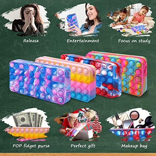 Pop Fidget Pencil Case for Girls, Push Pop Bubble Pencil Pen Case for ...