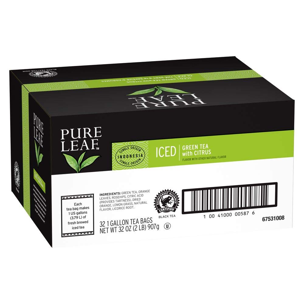 Pure Leaf Green with Citrus Unsweetened Iced Tea Bags Made with Tea ...