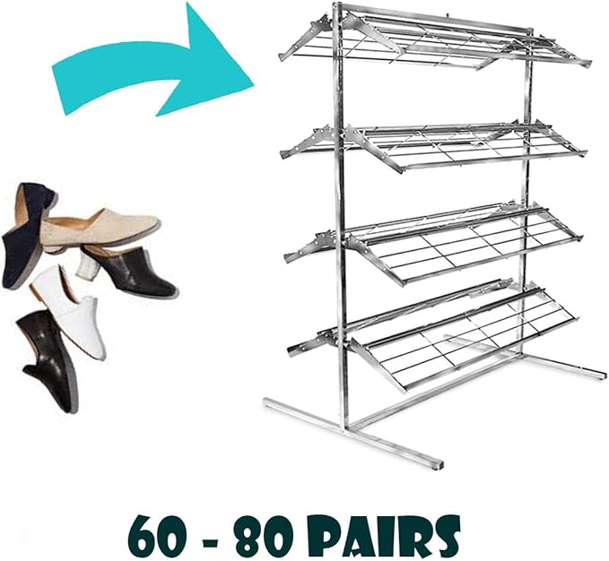 Amazon.com: DBM IMPORTS Double Sided Shoe Rack Shoe Storage 8 Shelves ...