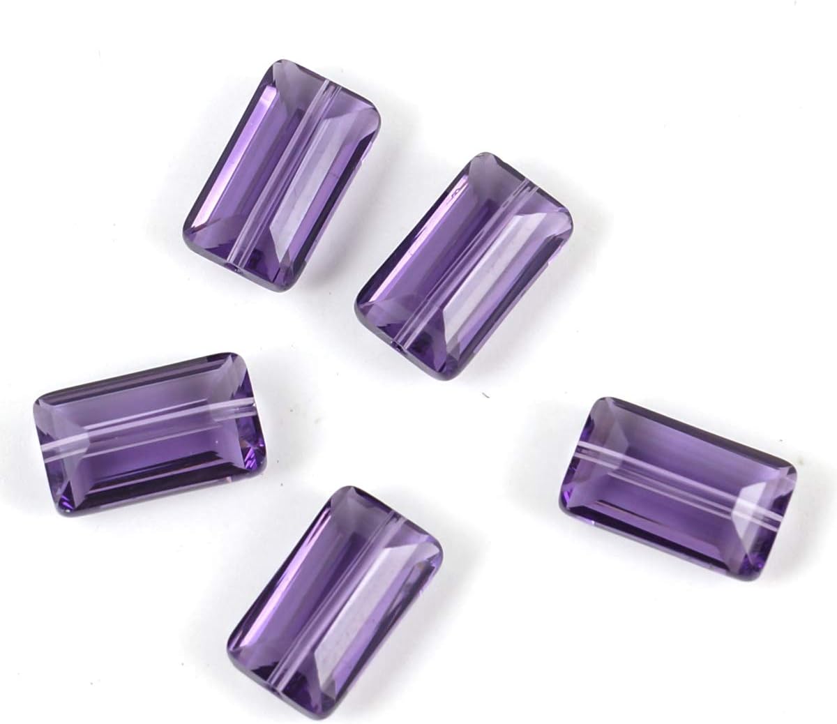 Amazon.com: 25pcs Adabele Austrian 14mm Faceted Rectangle Crystal Beads Tanzanite Compatible ...