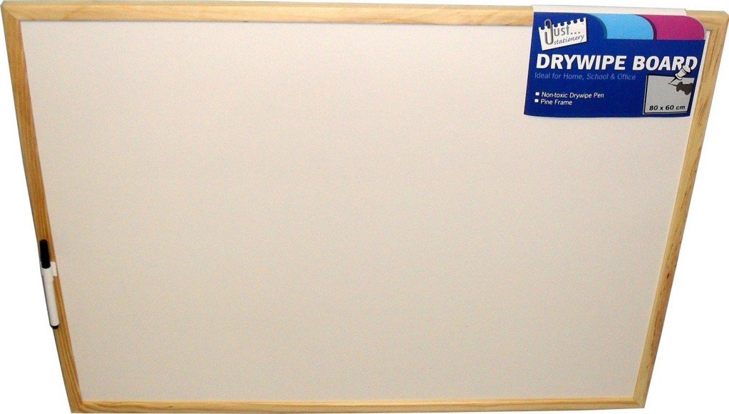 WIPE CLEAN WHITE NOTICE BOARD 80cm x 60cm: Amazon.co.uk: Kitchen & Home