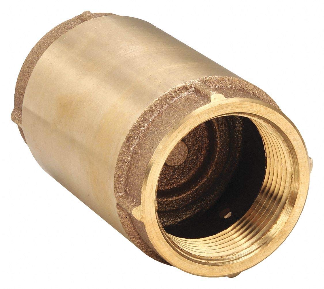 Campbell 1-1/4" Spring Check Valve, Low Lead Brass, FNPT Connection ...