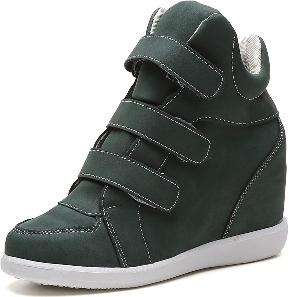 Cynllio Damen Sportschuhe mit Keilabsatz, bequeme und verdeckte Absätze ...