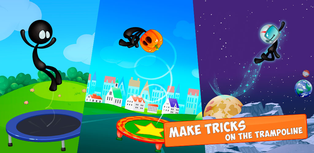 Amazon.com: Trampoline Stickman Jumper Flip: Sport Challenge Gymnastics ...