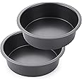 Amazon.com: HONGBAKE Round Cake Pan Set for Baking, 8 Inch, Nonstick ...