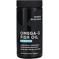 Amazon.com: Sports Research Omega-3 Fish Oil, Triple Strength, 180 ...