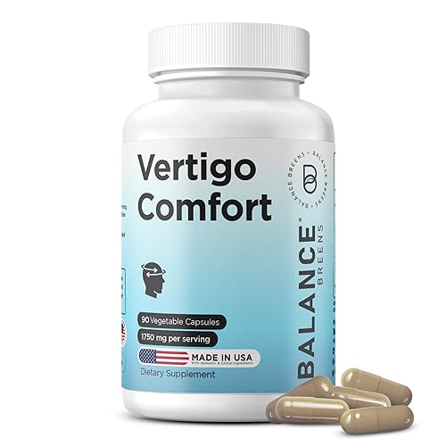 Vertigo Relief Supplement 1750mg, 90 Capsules - Natural Support for Motion Sickness, Dizziness ...