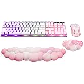 Amazon.com: JieyueJewelry Cloud Wrist Rest Keyboard Set, Ergonomic ...