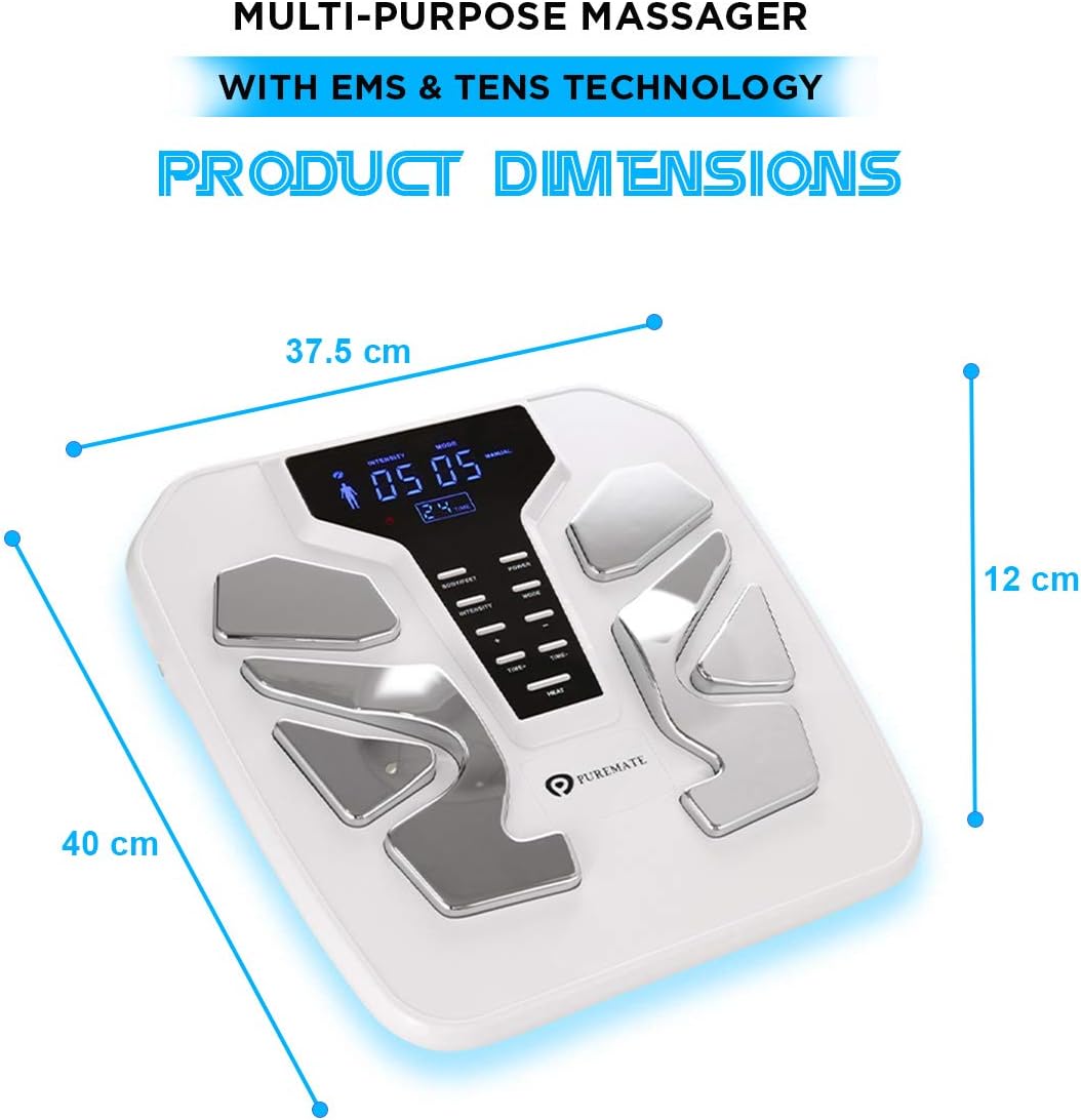 PureMate PM620 Foot Circulation Stimulator Machine with Heating – EMS ...