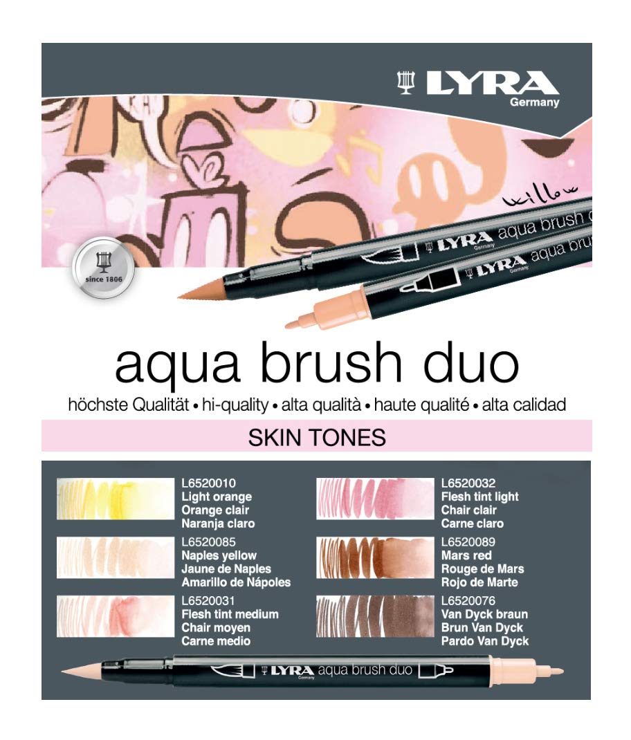 Lyra Aqua Brush Duo 6 Skin Tones Set – BigaMart