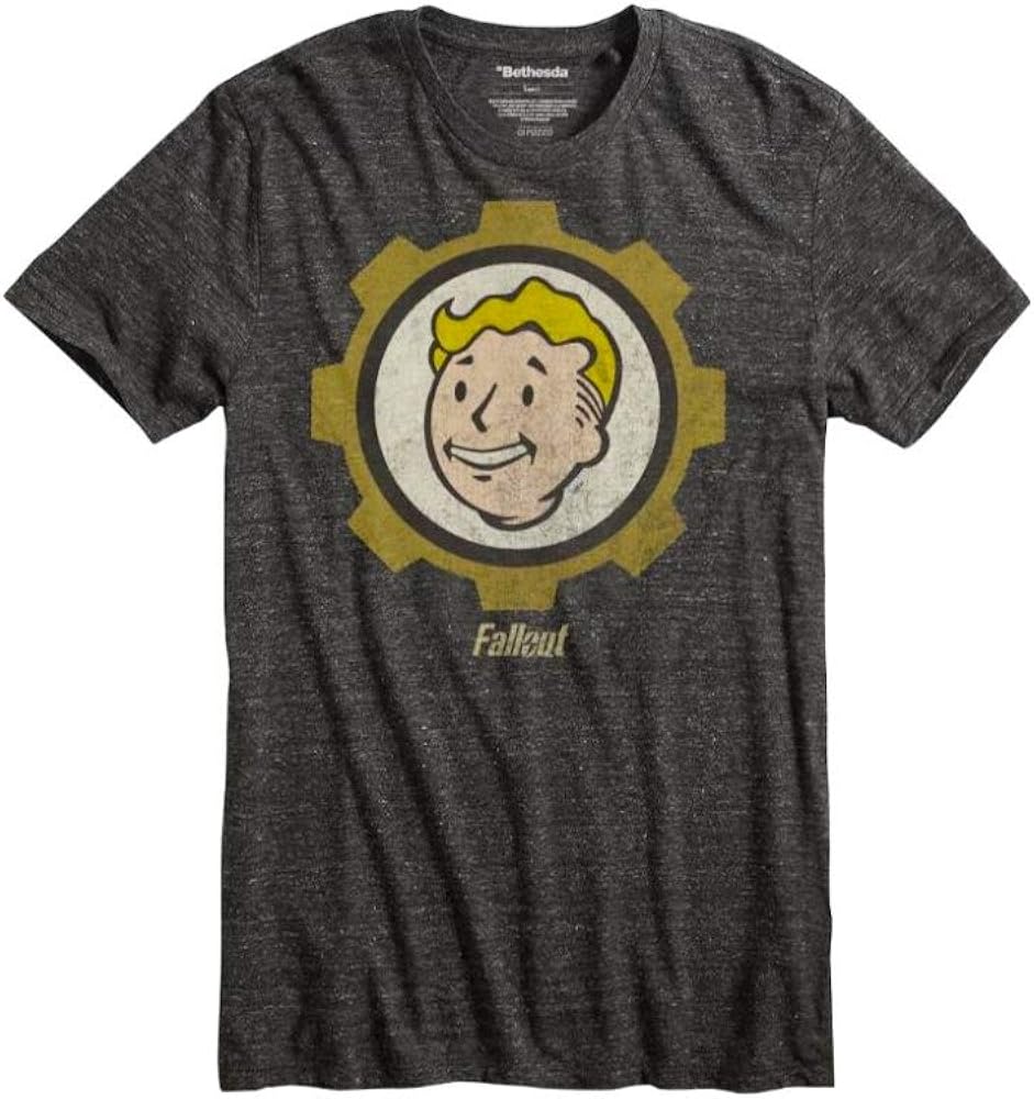 Fallout T- Shirt Vault Boy 2XL, Gris Chiné, XXL Homme: Amazon.fr ...