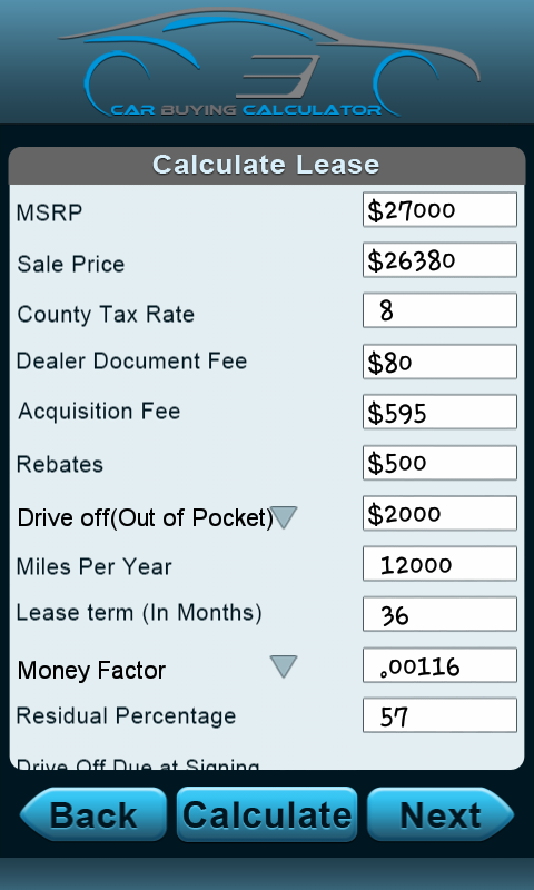 Car Buying Calculator:Amazon.com:Appstore for Android