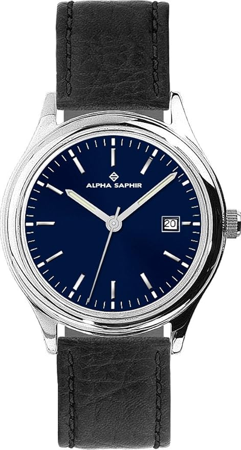 Alpha Saphir Herren-Uhren Quarz Analog 310D: Amazon.de: Uhren