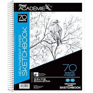 Mead Académie Spiral Sketchbook / Sketch Pad, Heavyweight Paper, 70 ...
