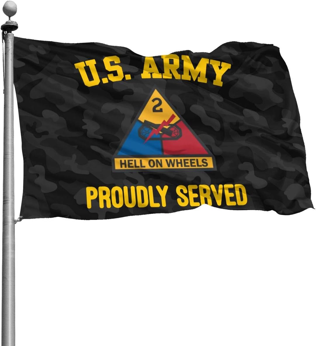 Amazon.com : US Army 2Nd Armored Division Flag 4X6 Foot Banner Flags ...