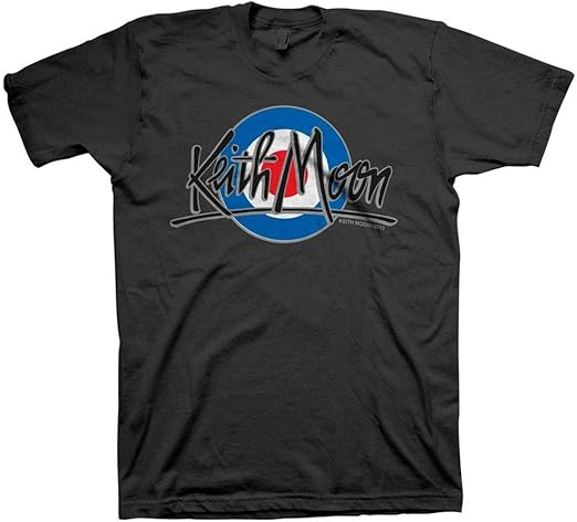 Keith Moon - Mens Mod Target T-Shirt, Medium, Black: Amazon.co.uk: Clothing