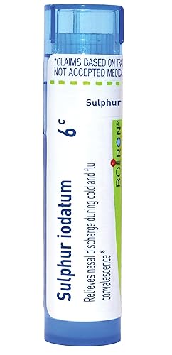 Boiron Sulphur Iodatum 6C Homeopathic Medicines for Runny Nose - 80 ...