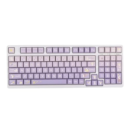 EPOMAKER Moonlit Bunny 138 Keycaps Set, Five-Side Dye Sublimation MDA ...