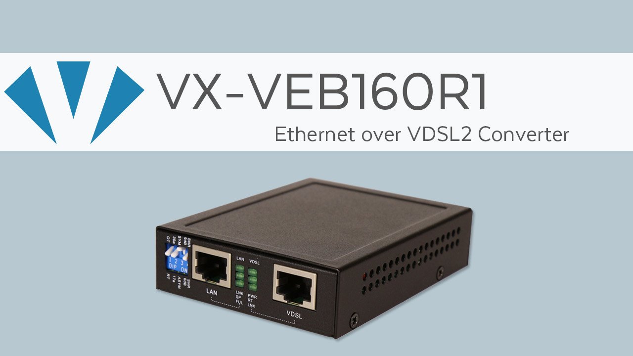 Watch Ethernet over VDSL2 Converter | VX-VEB160R1 | Versa Technology on Amazon Live