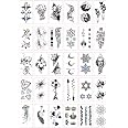 Amazon.com : 30 Different Patterns Dark Tattoo Stickers Waterproof ...