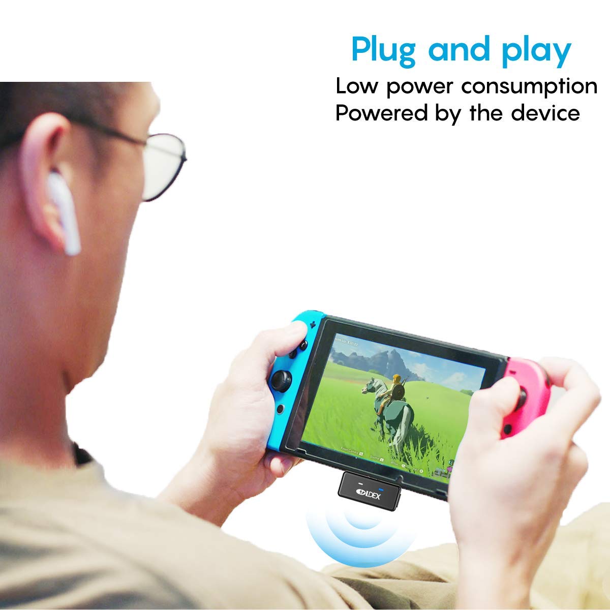 Bluetooth Adapter Audio Transmitter for Nintendo Switch, aptX Low ...