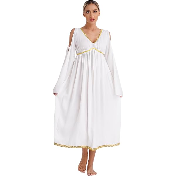 Warrior Costume Women Women Ancient Greek Princess Cosplay Toga Dress ...