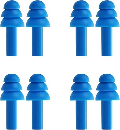8PCS Blue Ear Plug,Foam Silicone Ear Plug for Sleeping Noise Cancelling ...