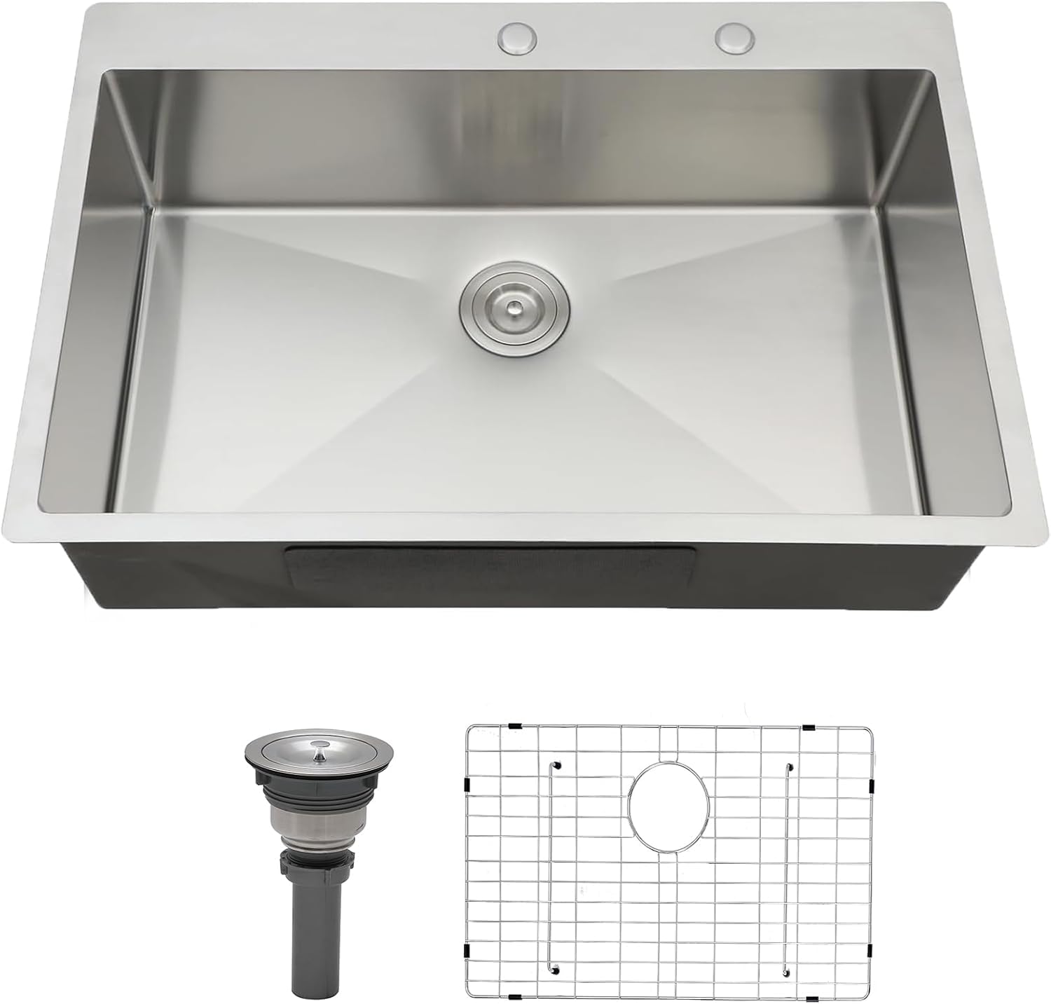 VALISY 33x22 Inch Drop In Kitchen Sink, Topmount Stainless Steel ...