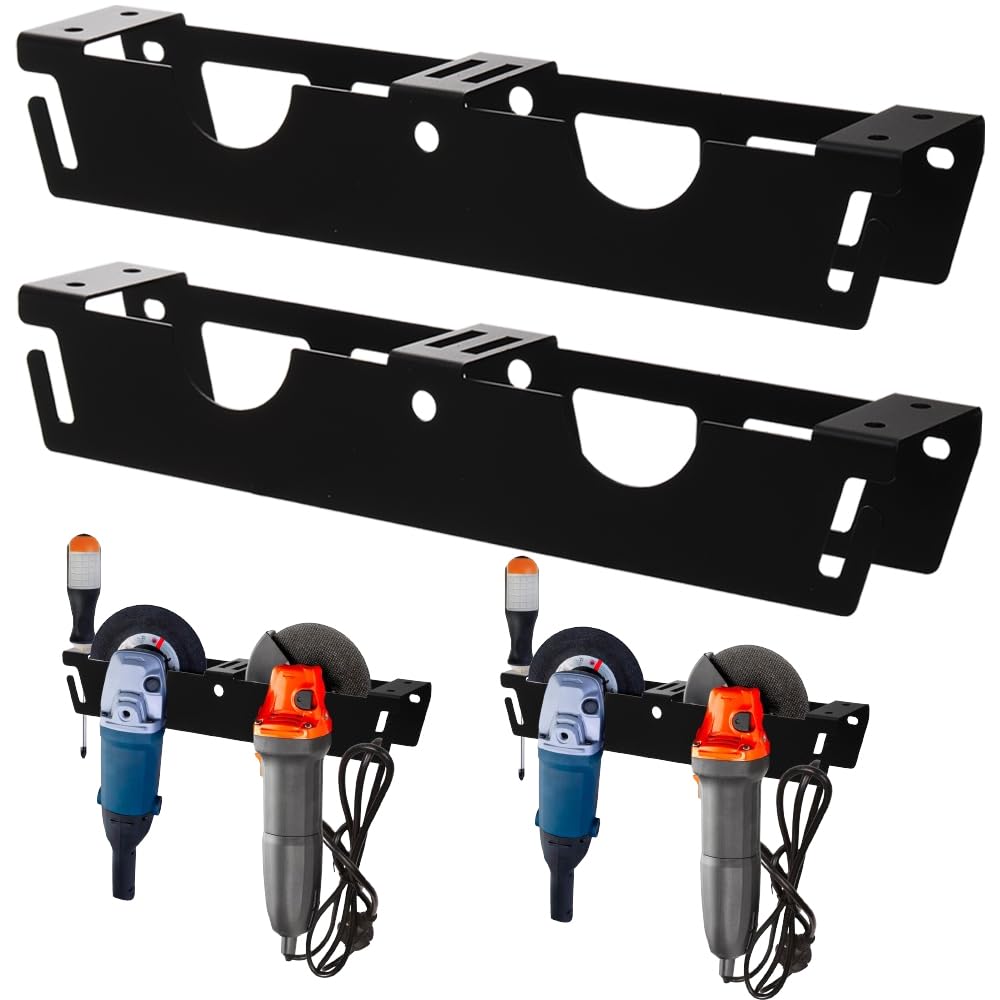 SOUJOY Angle Grinder Holders, 4 Bay Angle Grinder Stand, 2 Pack ...