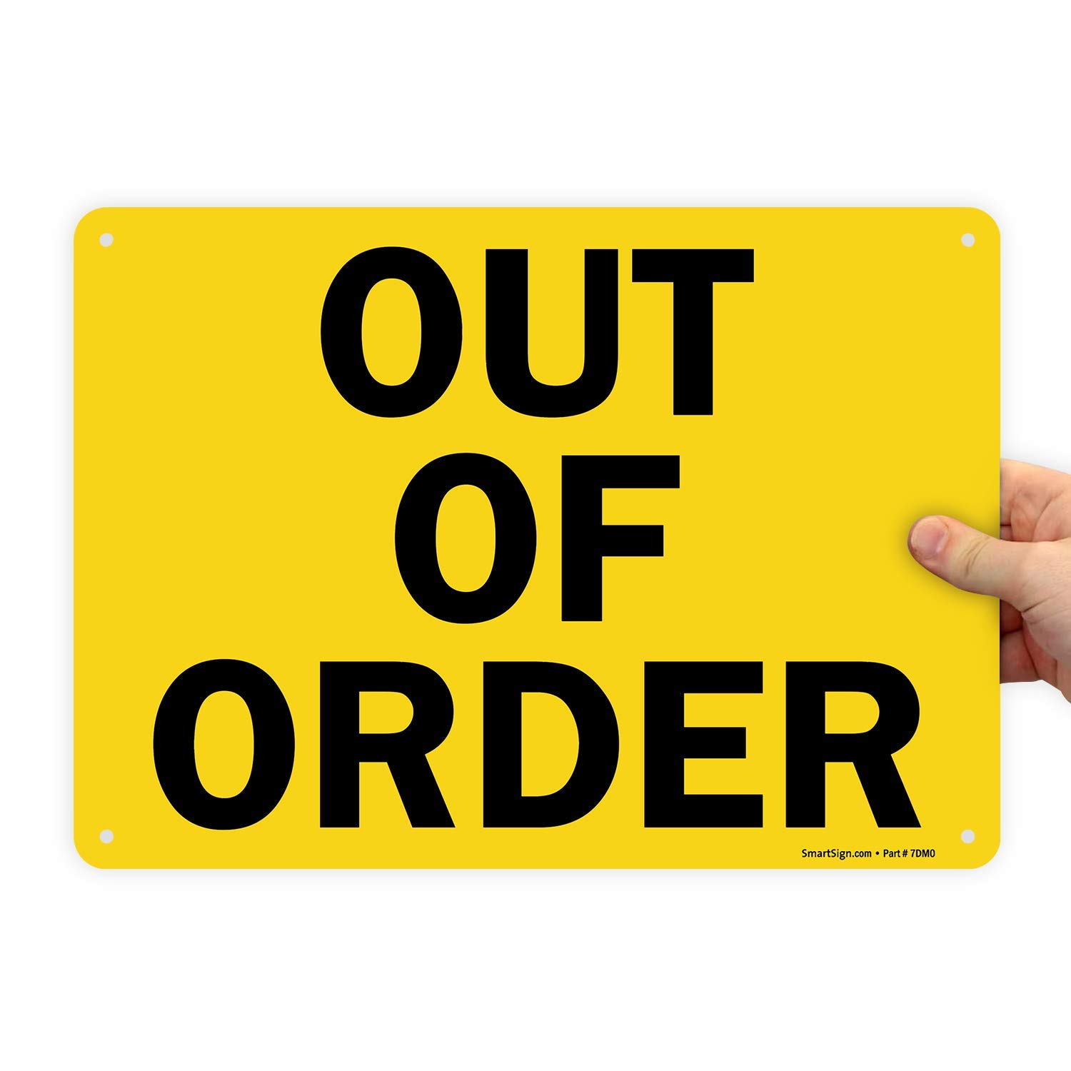 SmartSign"Out of Order" Sign | 10" x 14" Plastic: Amazon.ae