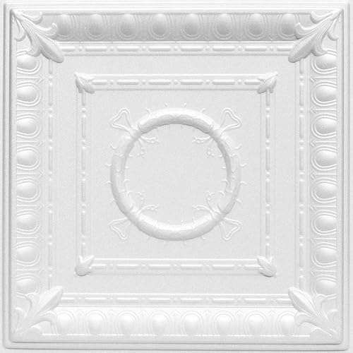 À LA MAISON CEILINGS R47 Romanesque Wreath Foam Glue-up Ceiling Tile ...