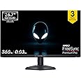 Alienware AW2725DF 27 Zoll QHD (2560x1440) Gaming Monitor, 360Hz, QD OLED, 0.03ms, AMD FreeSync ...