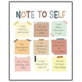 Amazon.com: XMQQLL Note To Self Mental Health Posters Daily Self Care ...