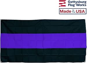 Amazon.com : Mourning Casket Drape, Black and Purple Nylon Funeral ...