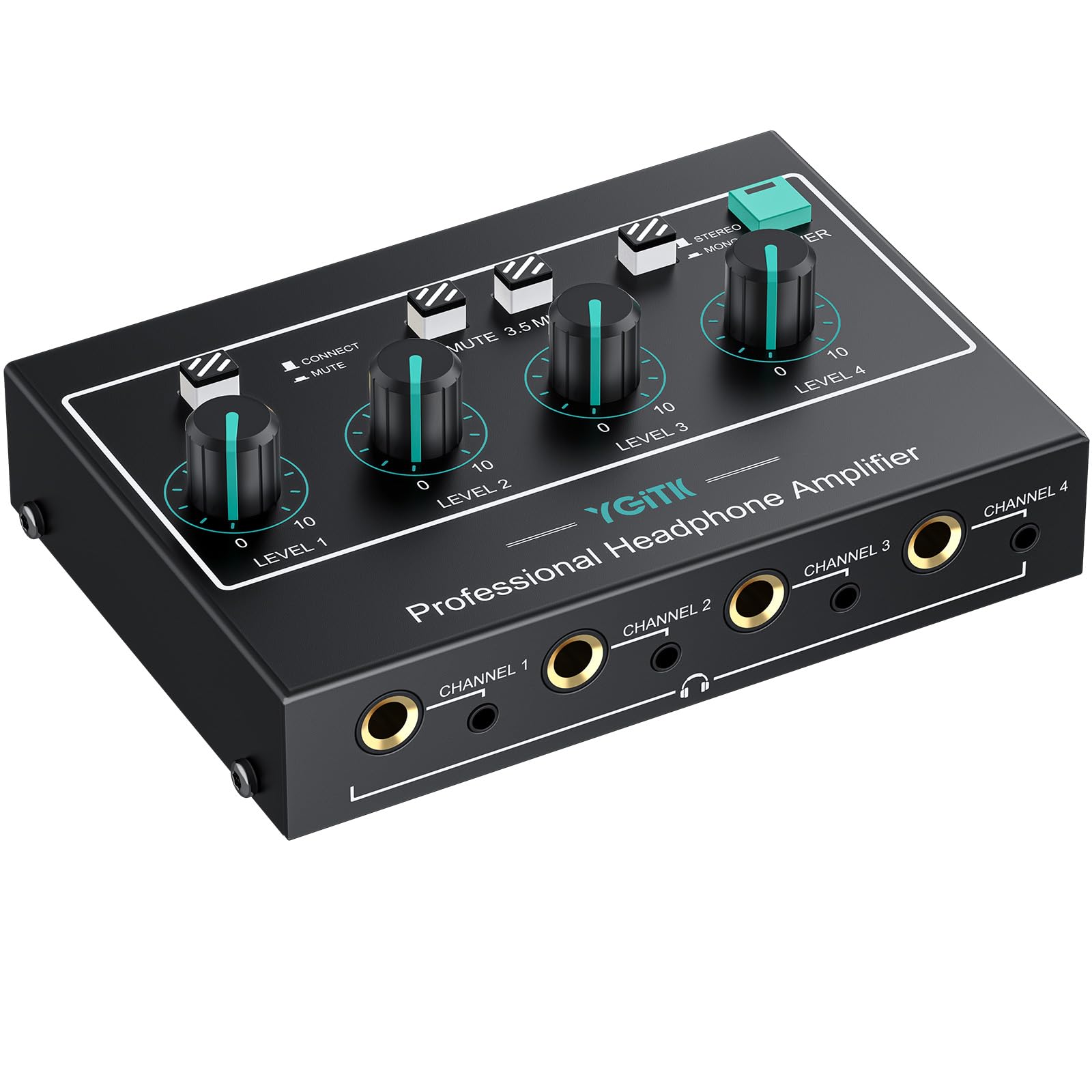 Mua 4 Channel Headphone Amplifier with 3 Input Mute & Audio Mixer, Mono ...