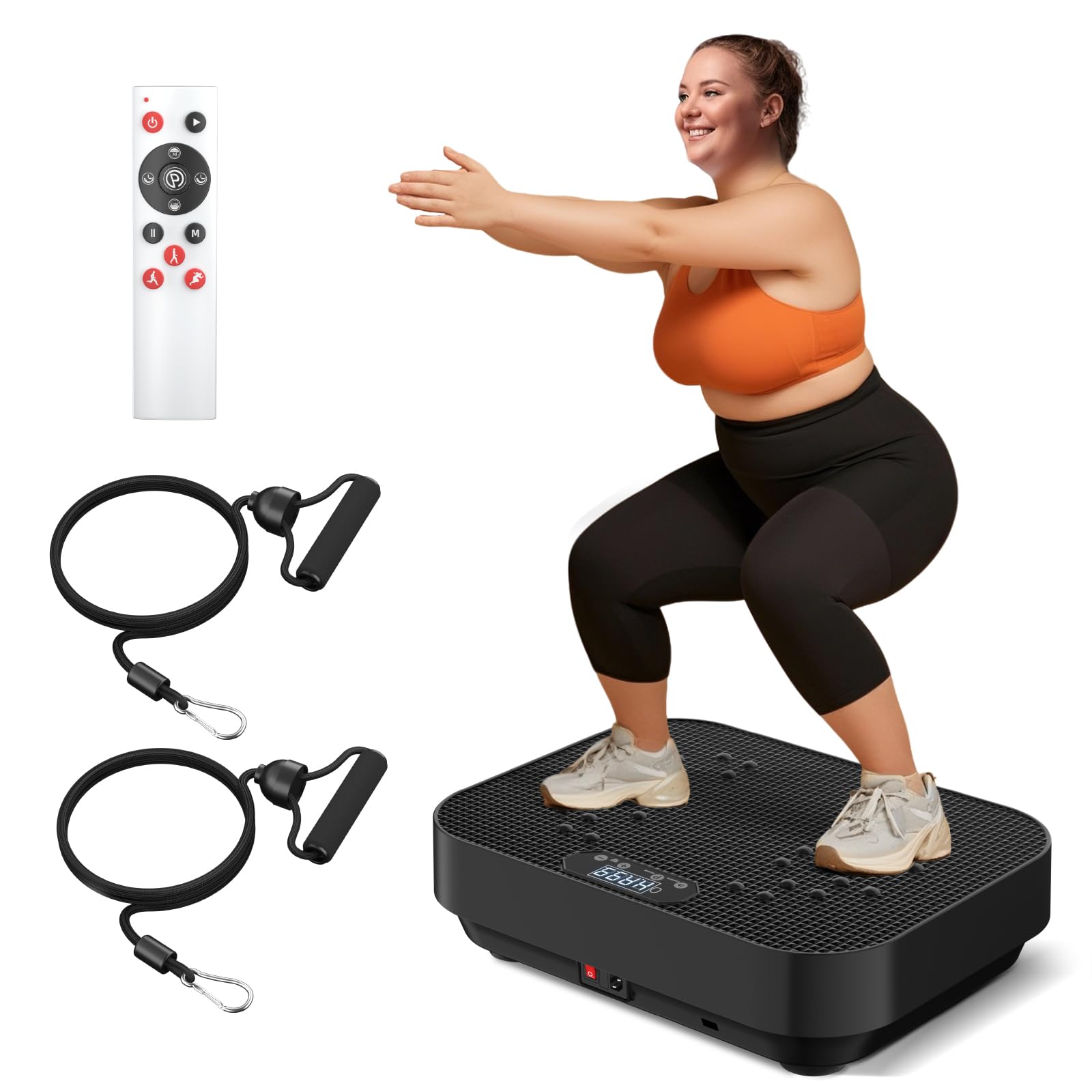 Vibration Plate Exercise Machine, 2025 Upgraded Fitness Vibrating Lymphatic Drainage Full Body ...
