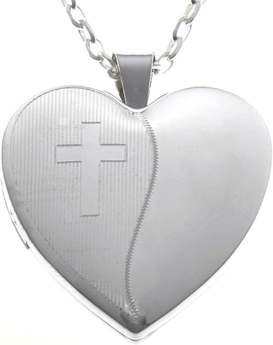 Sterling Silver Cross Family Locket with 18" Silver Chain & Jewellery ...