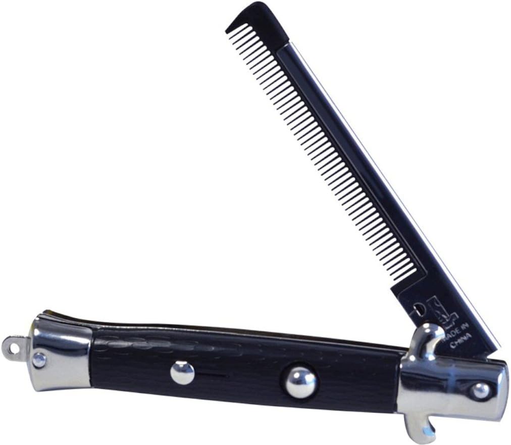 50’s Style Stainless Steel Flick Comb With Safety Lock (HL141) – BigaMart
