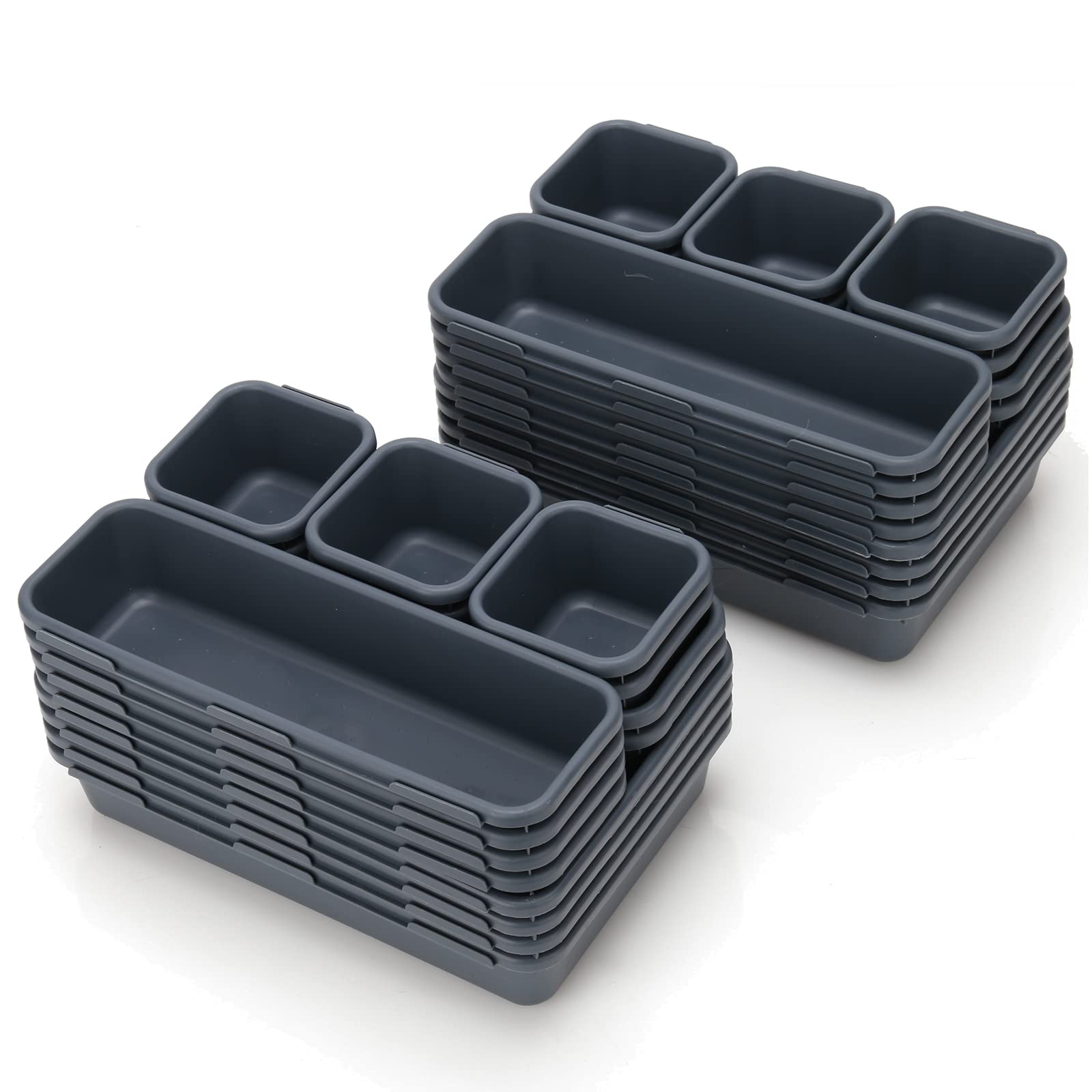 Mua 32 Pack Desk Drawer Organizers,Shallow Drawer Organizer Tray ...