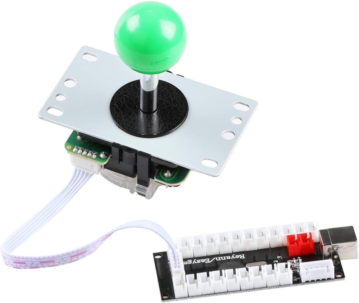 Hikig Arcade Retro Games DIY Cabinet Parts Kit, 10x LED Arcade Button + 1x 8 Ways Joystick + 1x ...