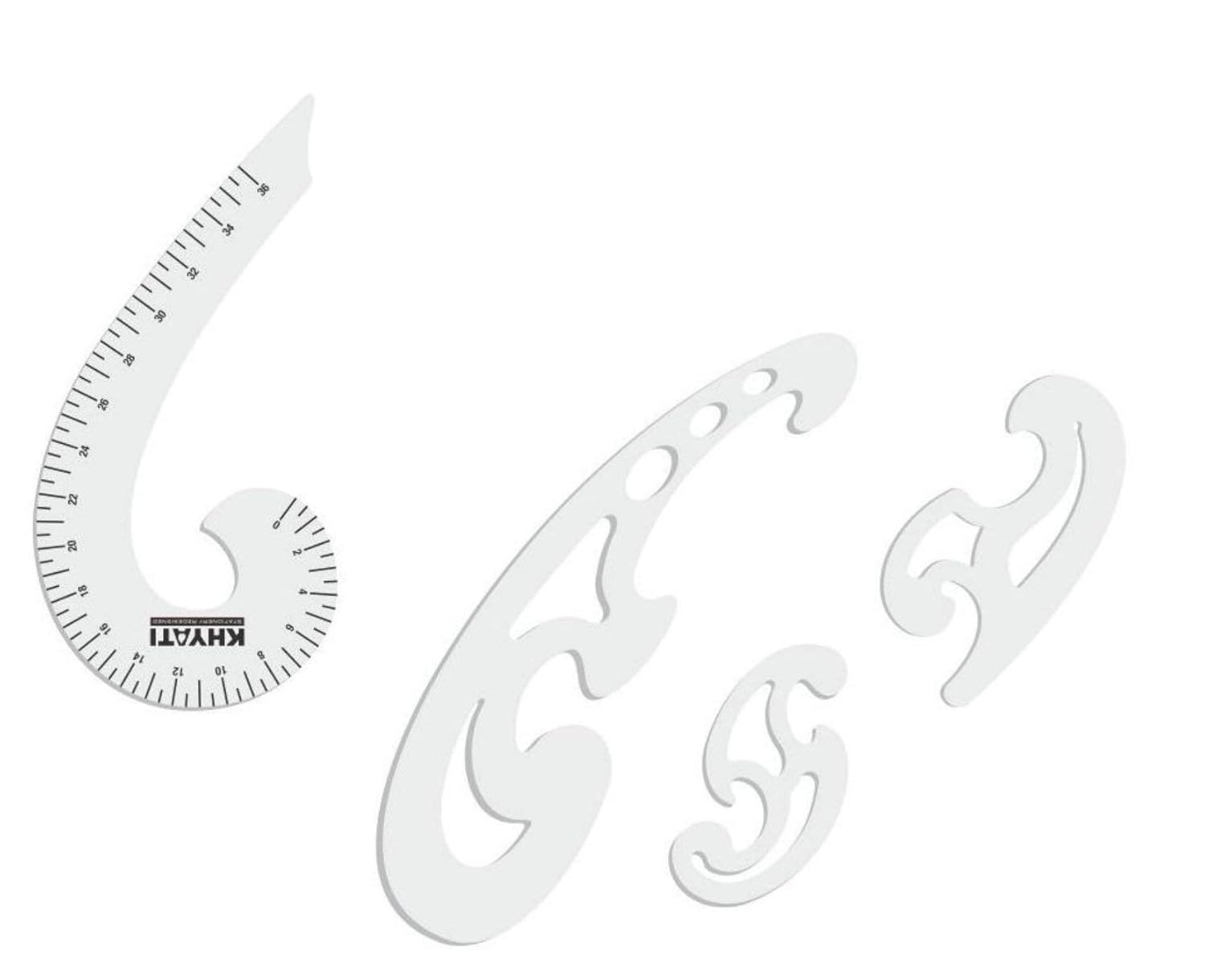 KHYATI Tailoring Scales Designing French Curves- Set of 4: 1 pc of ...