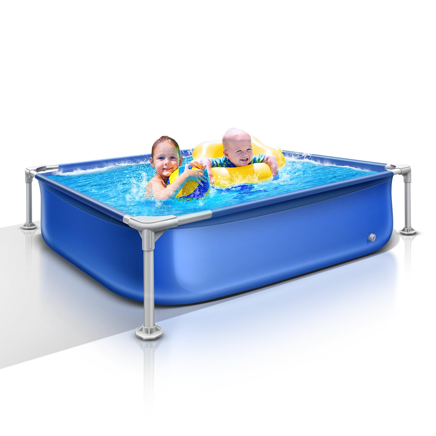 Mua Framed Swimming Pool 4' X 4' X 12" Kiddie Pool Above Ground Sturdy ...