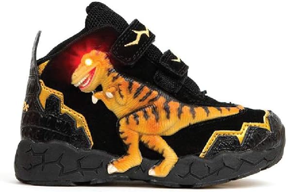 Dinosoles T-REX 3D Flashing LED Mid-Top Shoes for Kids Children Boys ...