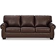 Amazon.com: Signature Design by Ashley Colleton Classic Leather Match Sofa with Nailheads, Dark ...